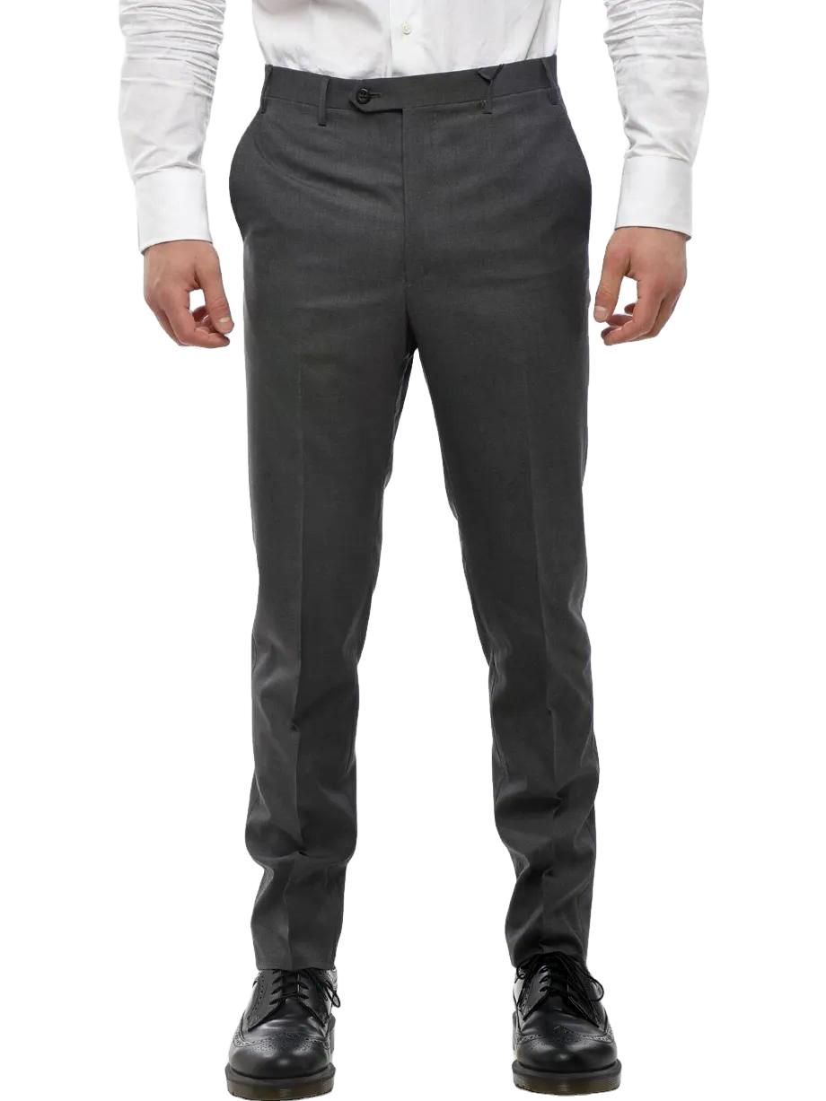 CORNELIANI Corneliani Charcoal Grey Virgin Wool Trousers