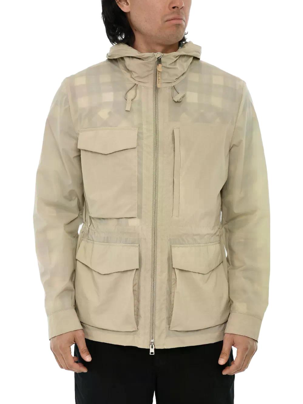 WOOLRICH Woolrich Hooded Utility Jacket with Drawstring Waist