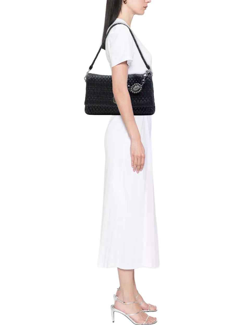 MIU MIU Miu Miu Matelasse Nappa Crystal Chain Satchel