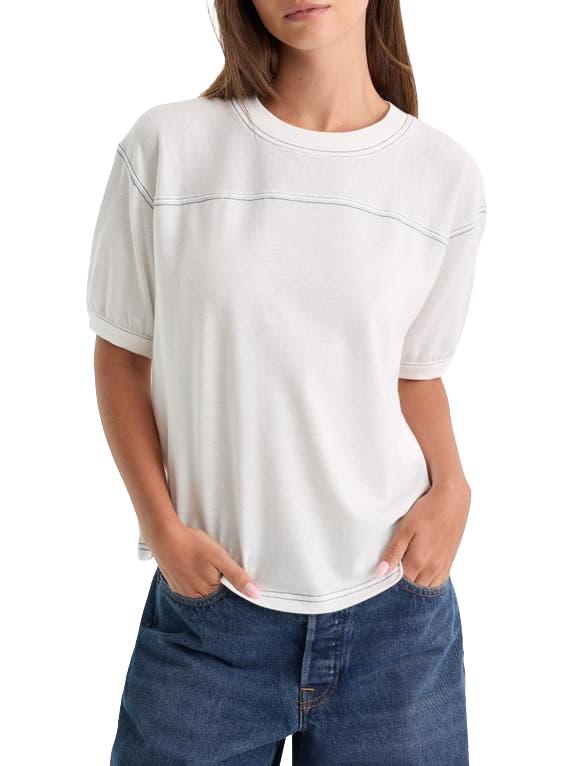 GOOD AMERICAN Good American The Gym Tee T-Shirt with Contrast Stitching