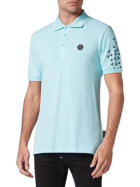 PHILIPP PLEIN slim fit polo shirt ss skull&bones men