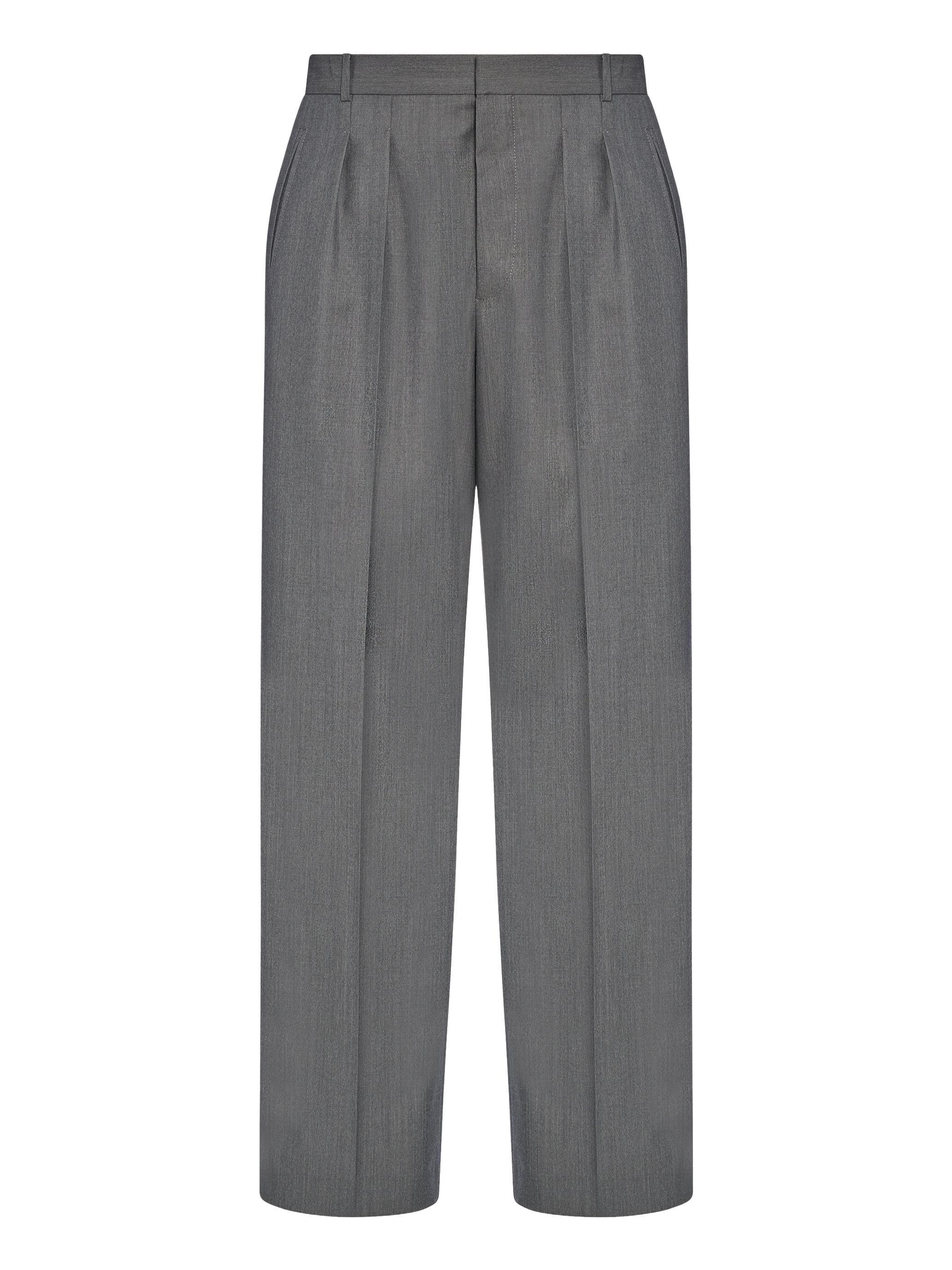 THE ROW The Row Mid-Rise Pinstriped Wool Tavel Pants