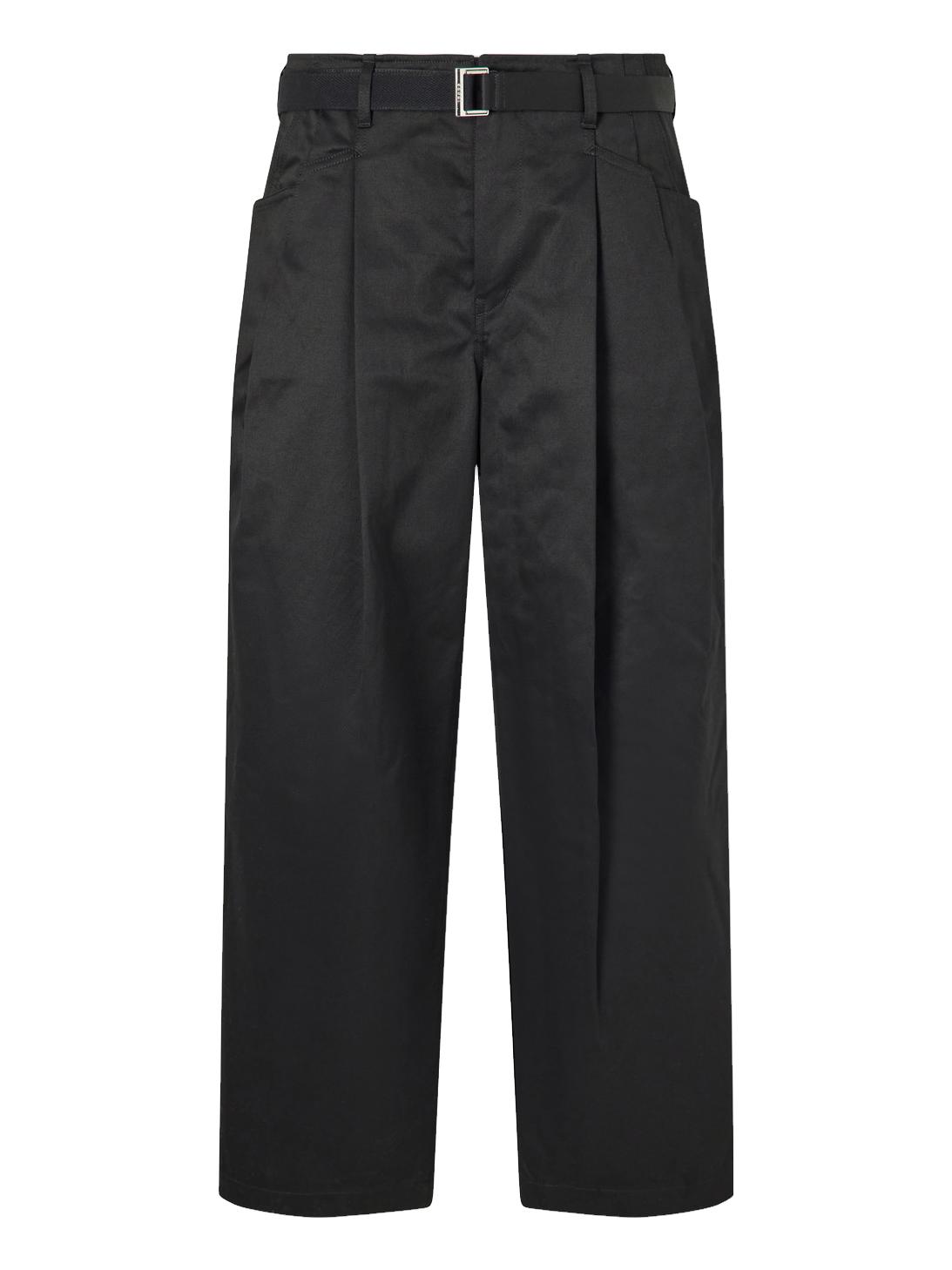 SACAI Sacai - Wide-Leg Cotton Chinos - Men - Black - 4