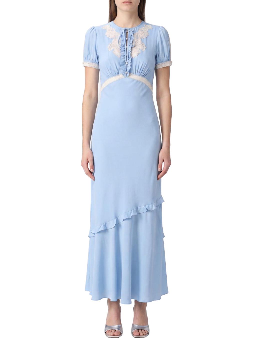 SELF-PORTRAIT Self-Portrait Lace-Insert Midi Sheath Dress