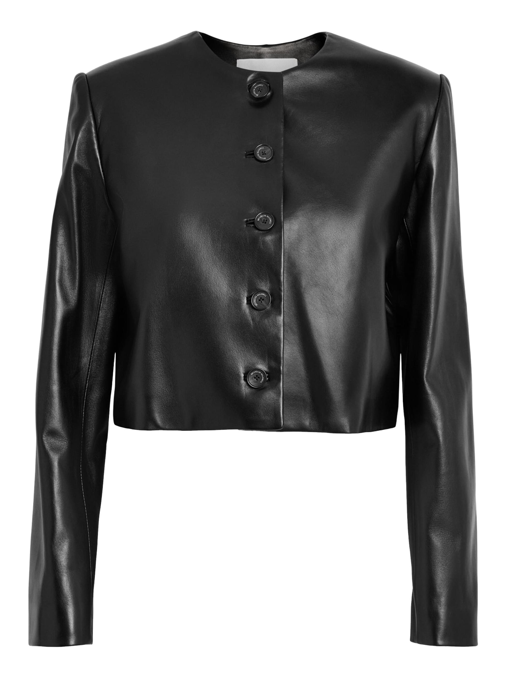 BRANDON MAXWELL Brandon Maxwell Ryder Leather Cropped Jacket