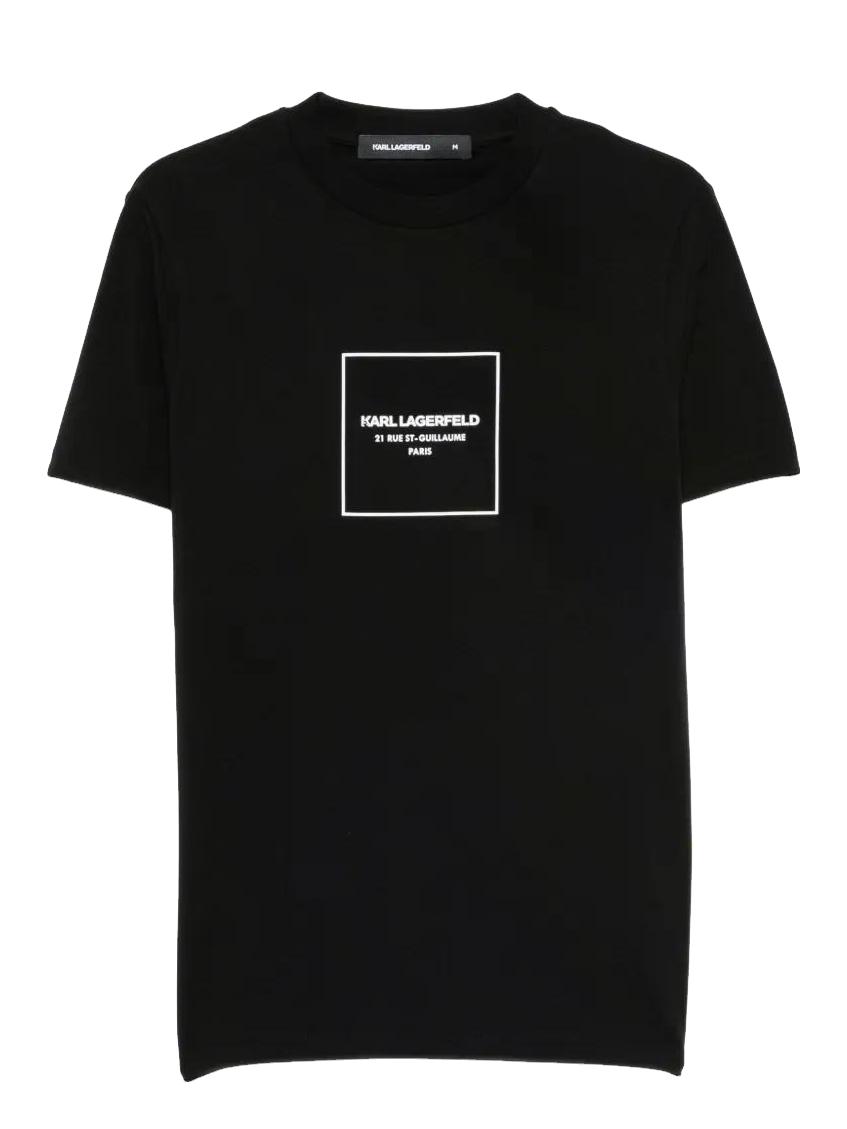 KARL LAGERFELD logo-print crew-neck cotton t-shirt