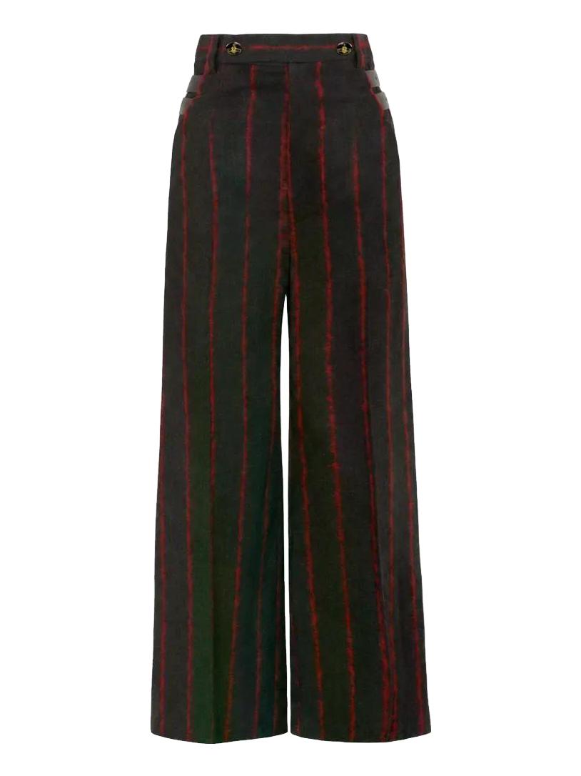 VIVIENNE WESTWOOD Vivienne Westwood High-Rise Wide-Leg Trousers with Sculptural Waist Straps