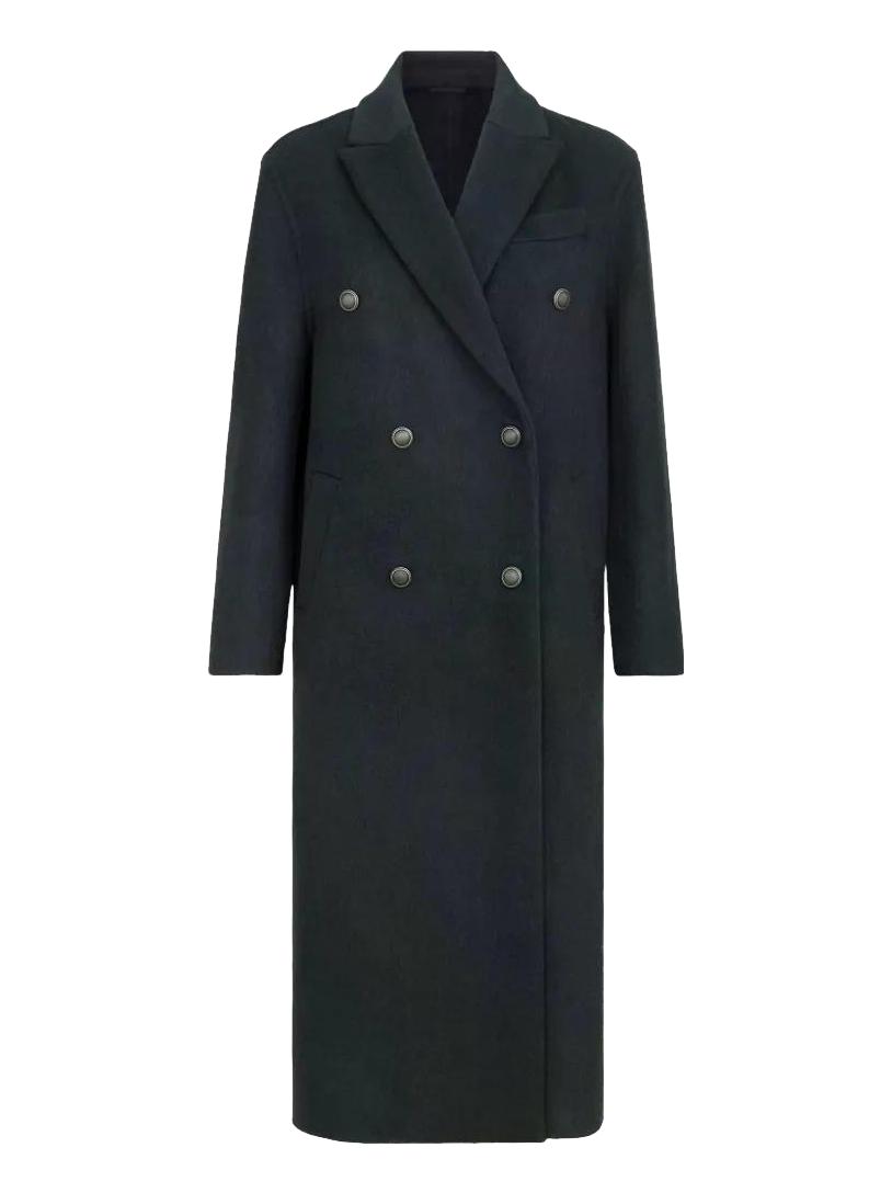 BRUNELLO CUCINELLI Brunello Cucinelli Hand-Crafted Cashmere Beaver Double Cloth Coat with Monili