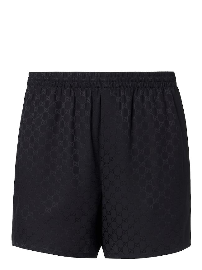 GUCCI GG Jacquard Silk Shorts