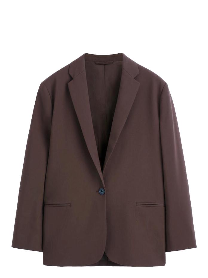 COS COS Twill Single-Breasted Blazer