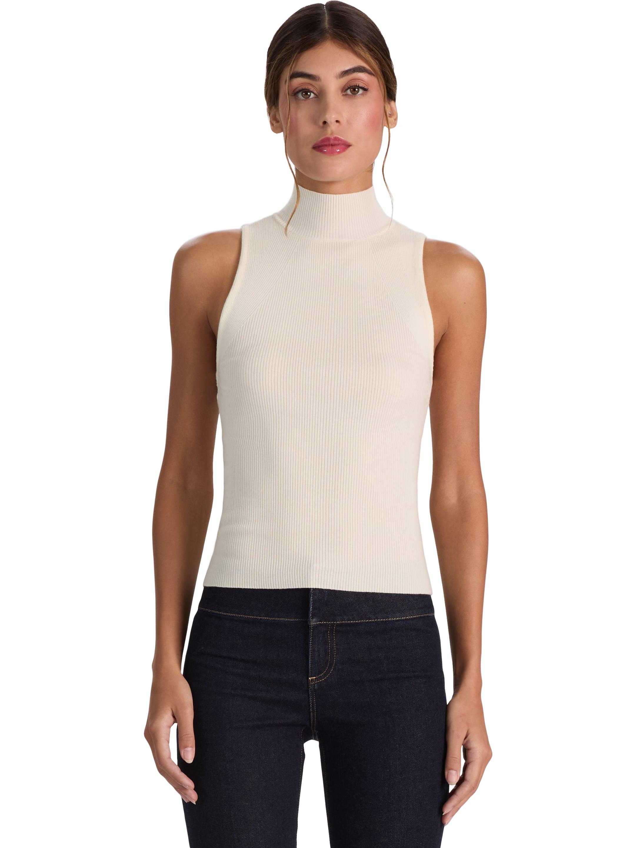 ALICE + OLIVIA Alice + Olivia Darcey Wool Sleeveless Turtleneck Tank