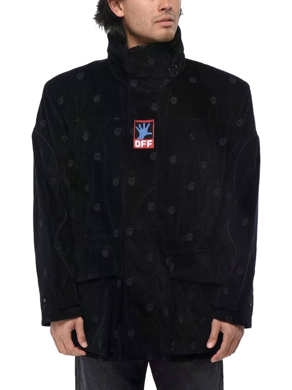OFF-WHITE Off-White Hands Off Embroidered Velour Jacket