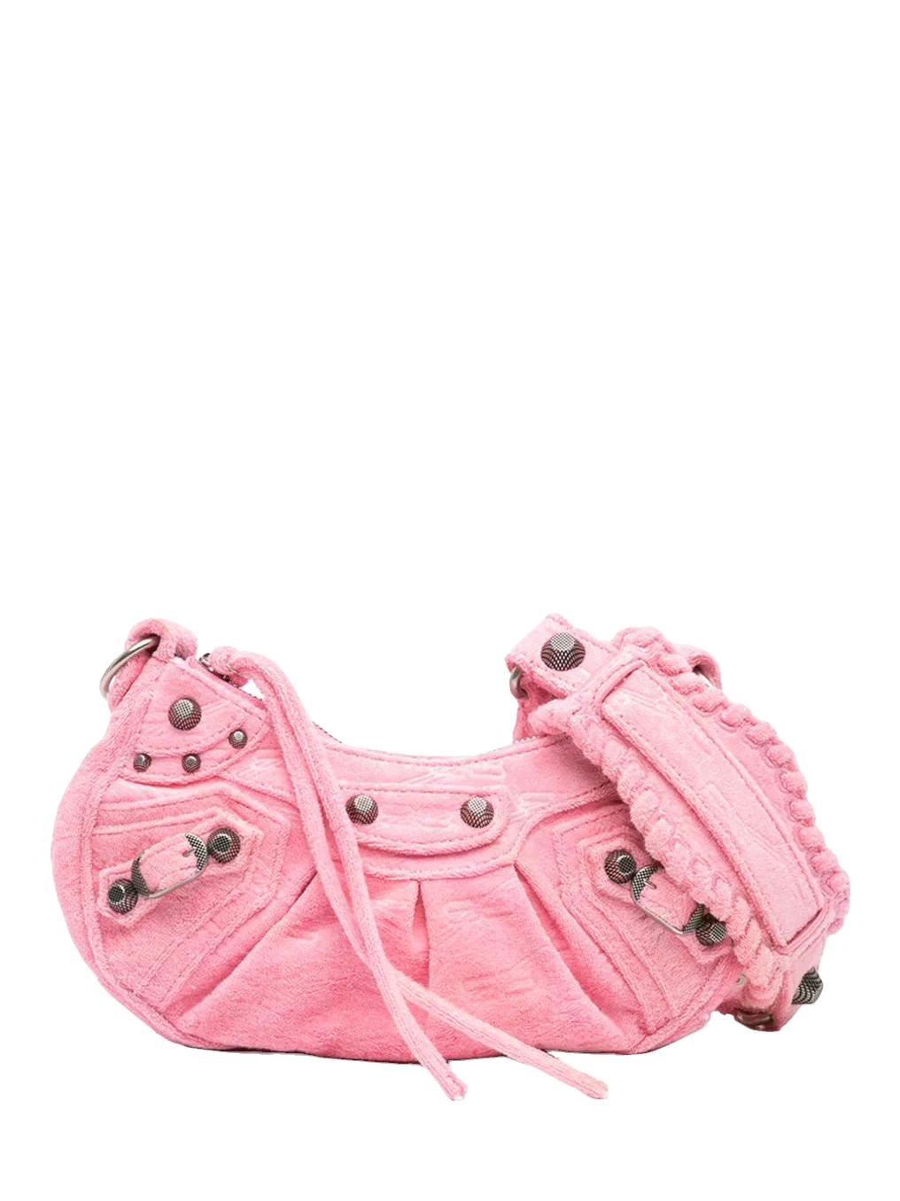 BALENCIAGA Balenciaga Terry Cloth Motocross Le Cagole XS Crossbody Bag
