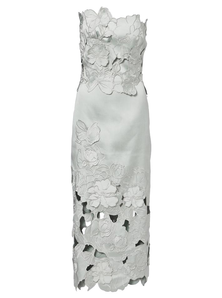 COSTARELLOS Costarellos Nikola Guipure Lace Midi Dress