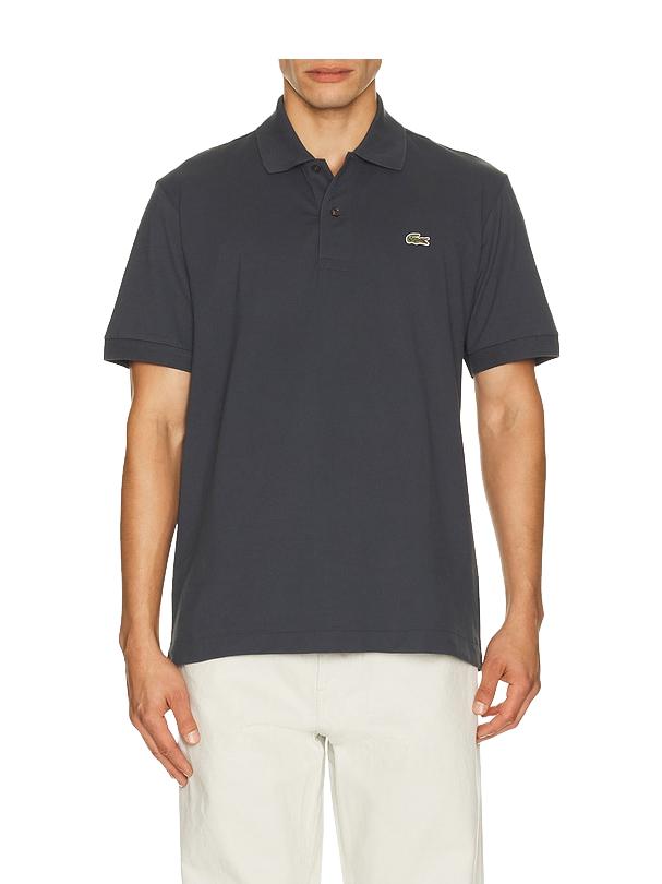 LACOSTE lacoste classic fit pique polo in grey.