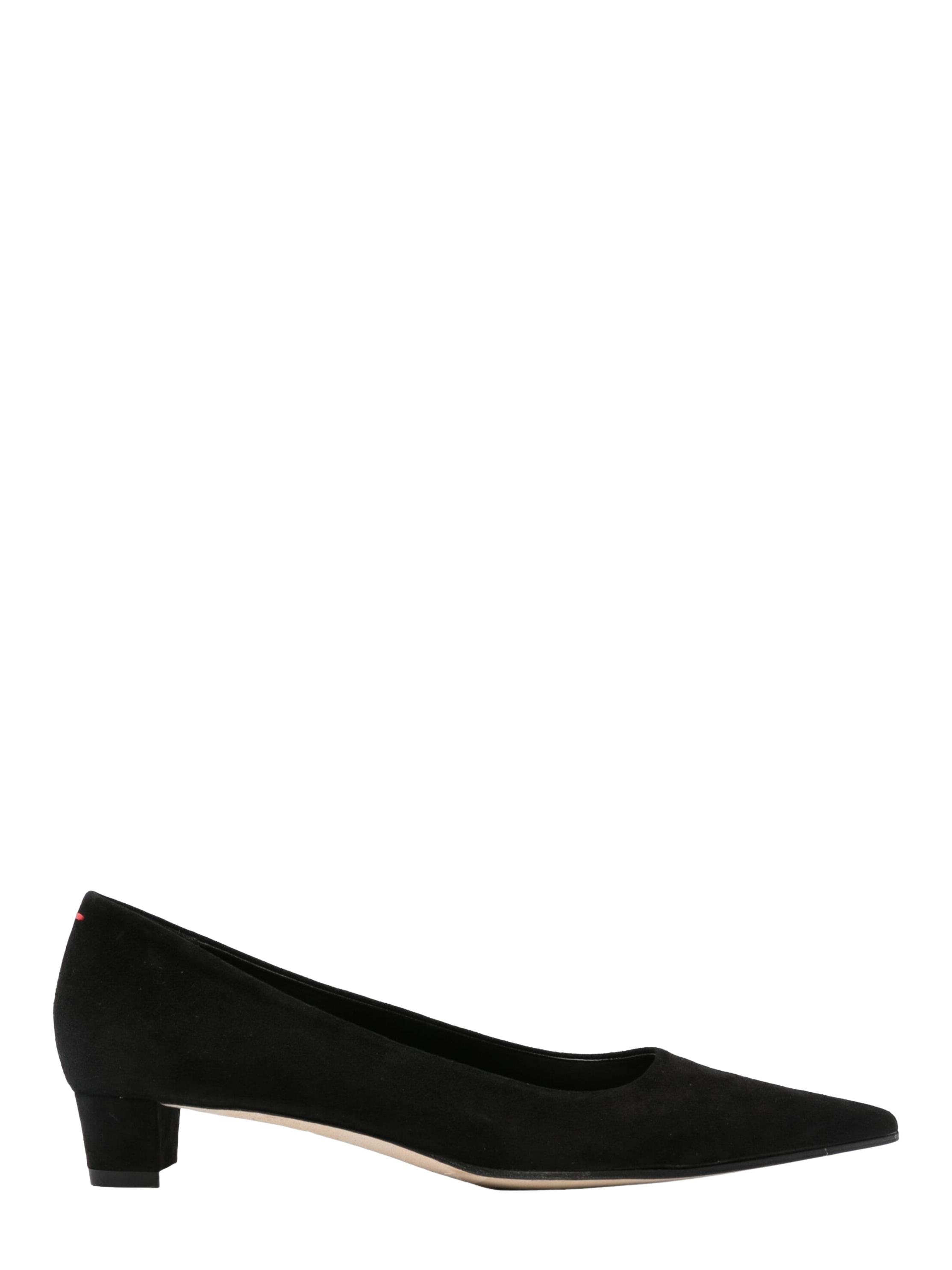 AEYDĒ Aeyde Judi Black Suede Pointed Toe Pumps with 30mm Heel