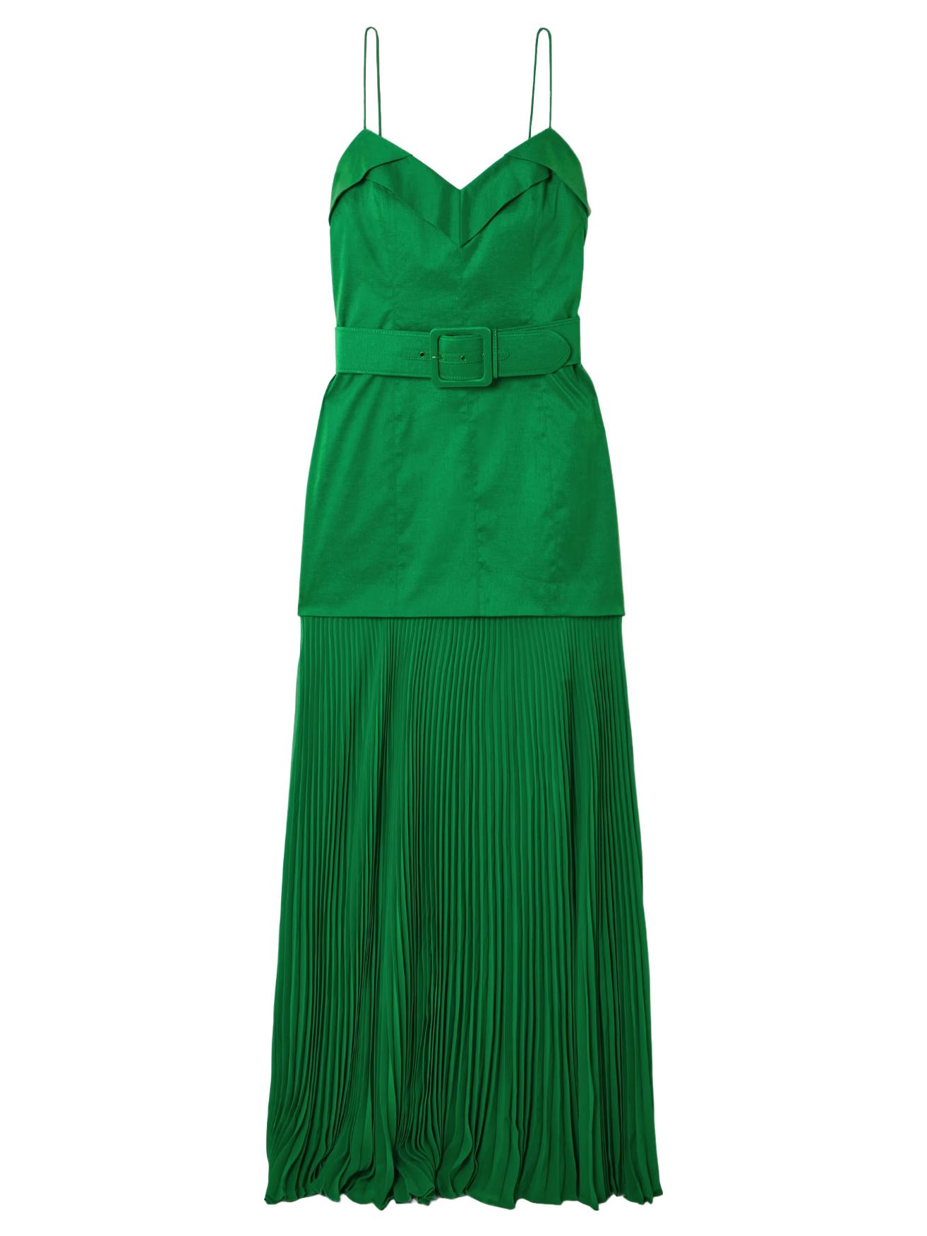 REBECCA VALLANCE Rebecca Vallance Bailey Tie-Up Pleated Dress