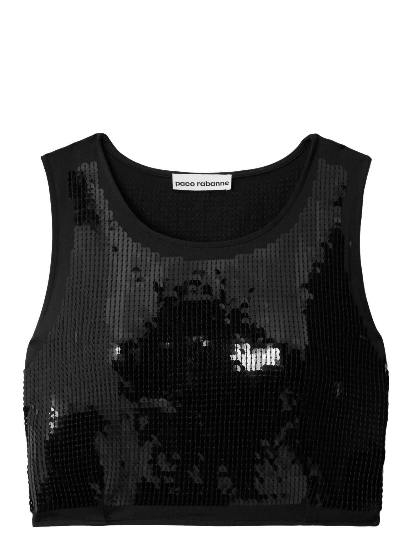 PACO RABANNE Paco Rabanne Sequined Cropped Tank Top