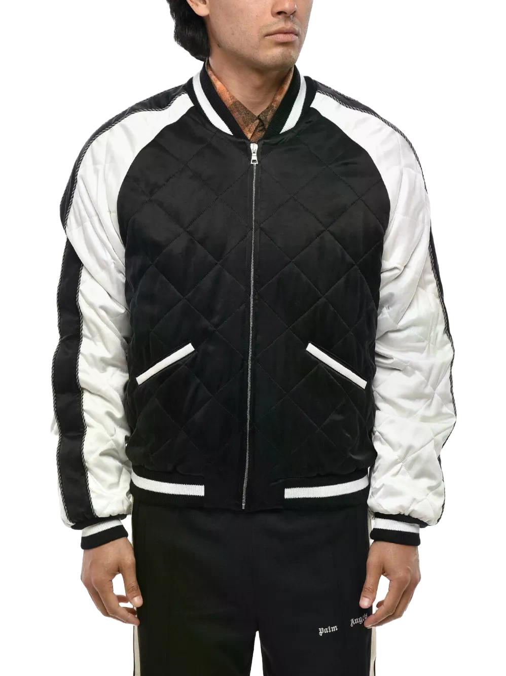 PALM ANGELS Palm Angels Quilted Bomber Jacket with Embroidery