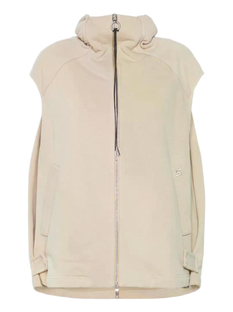 SPORTMAX Sportmax Sleeveless High Neck Zip-Up Hoodie