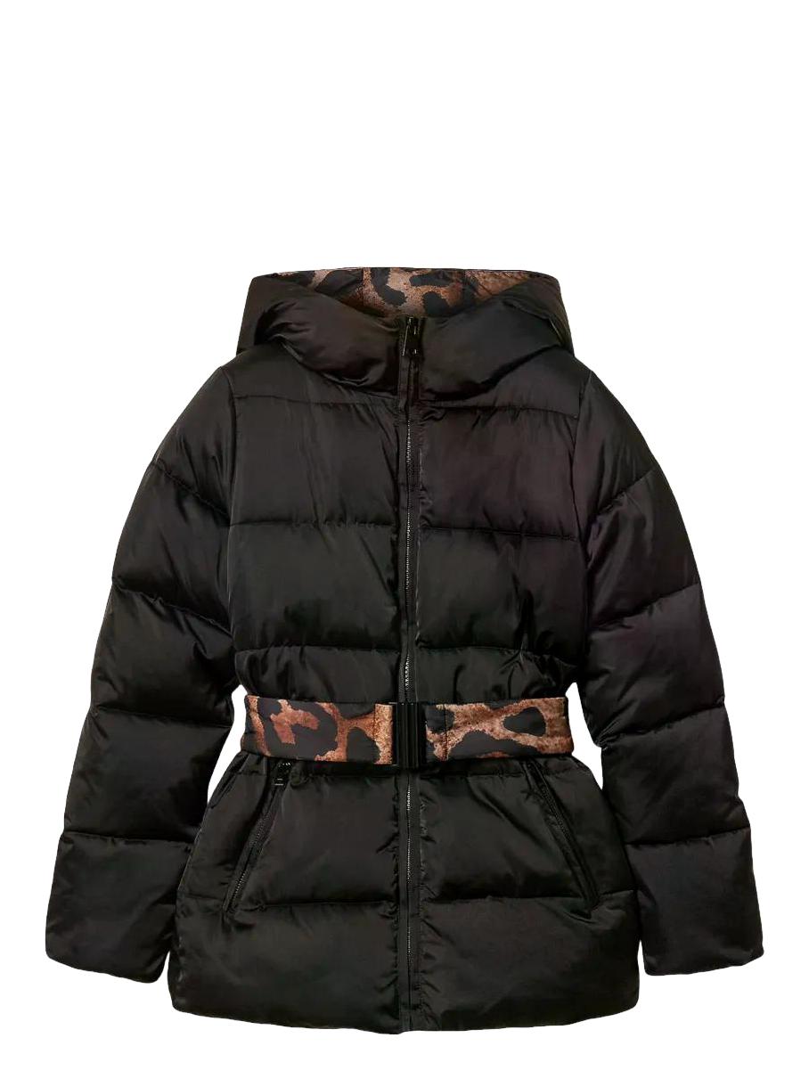 TWINSET TWINSET Puffer Jacket with Reversible Belt and Hooded Detail