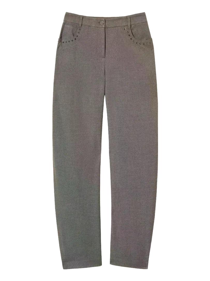 TWINSET TWINSET Flannel Balloon Trousers with Heat-Applied Studs