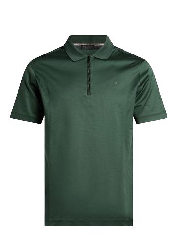 PAUL & SHARK man polo shirt military green size l cotton