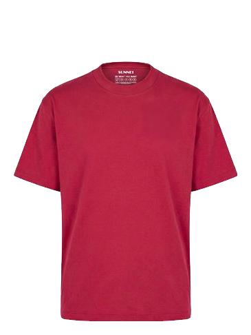 SUNNEI man t-shirt garnet size s cotton
