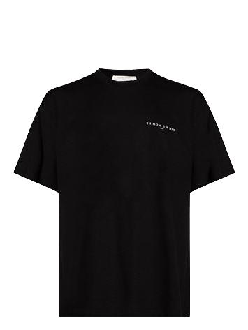 IH NOM UH NIT man t-shirt black size s cotton, linen