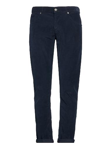 DONDUP DONDUP Midnight Blue Stretch Cotton and Lyocell Blend Pants