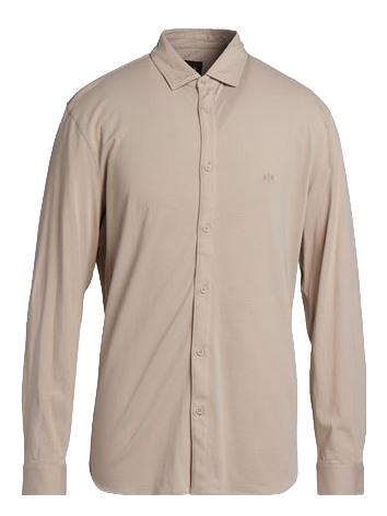 ARMANI EXCHANGE man shirt dark green size xl cotton, elastane