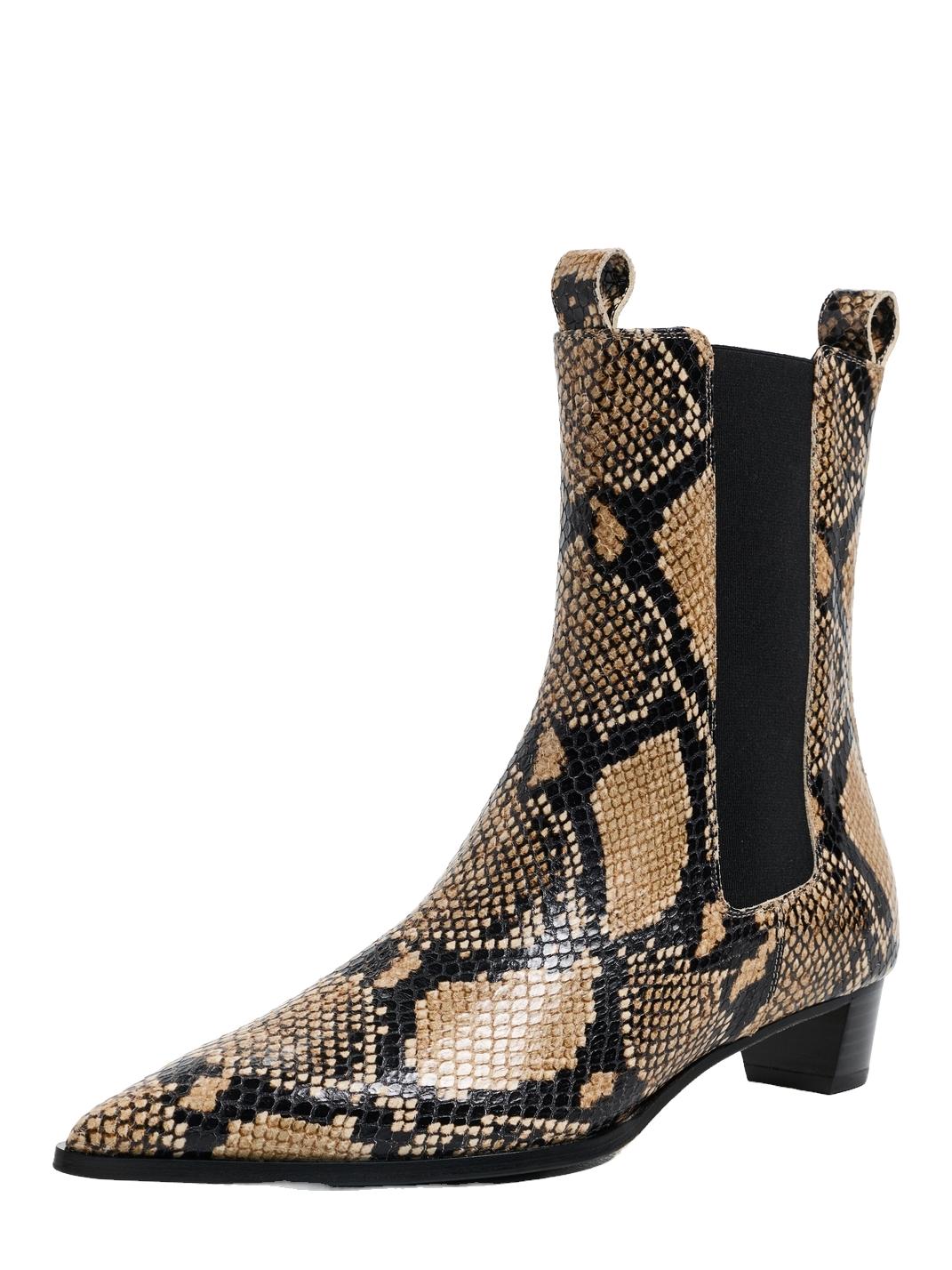 AEYDĒ AEYDE Kiki Embossed Snakeskin Chelsea Boots