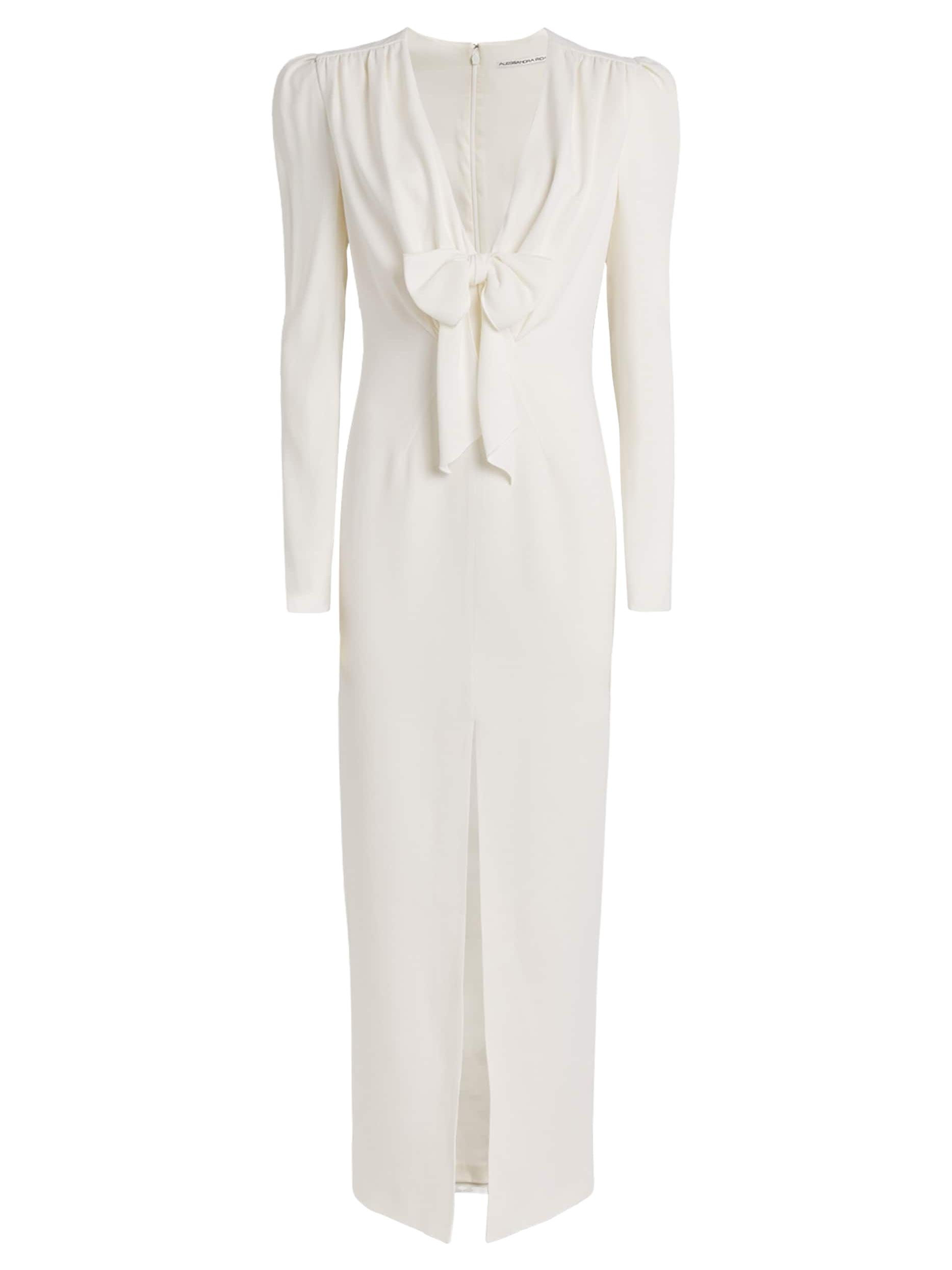 ALESSANDRA RICH Alessandra Rich Cady Bow Detail Midi Dress