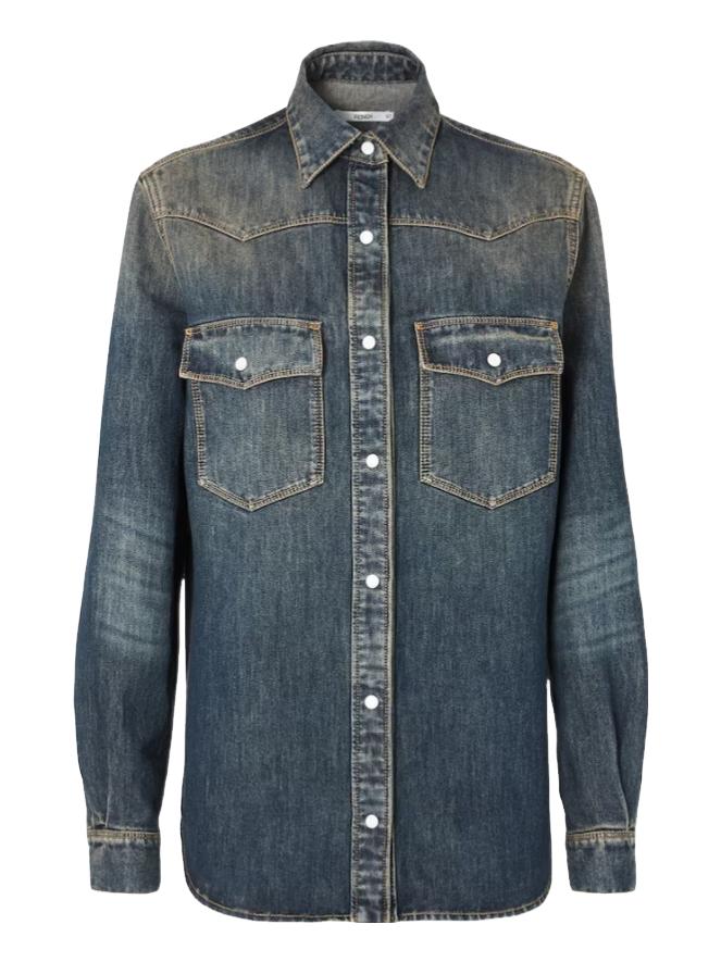 FENDI Fendi Long-Sleeved Denim Shirt