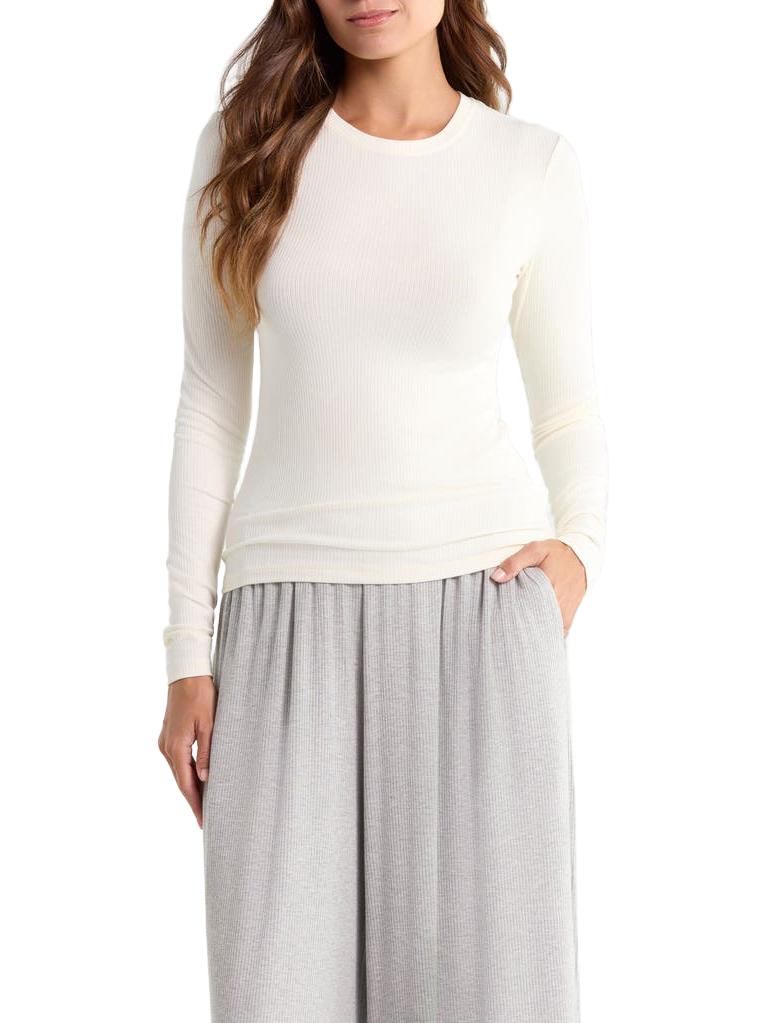 UGG UGG(r) Aidelene Ribbed Long Sleeve Tee