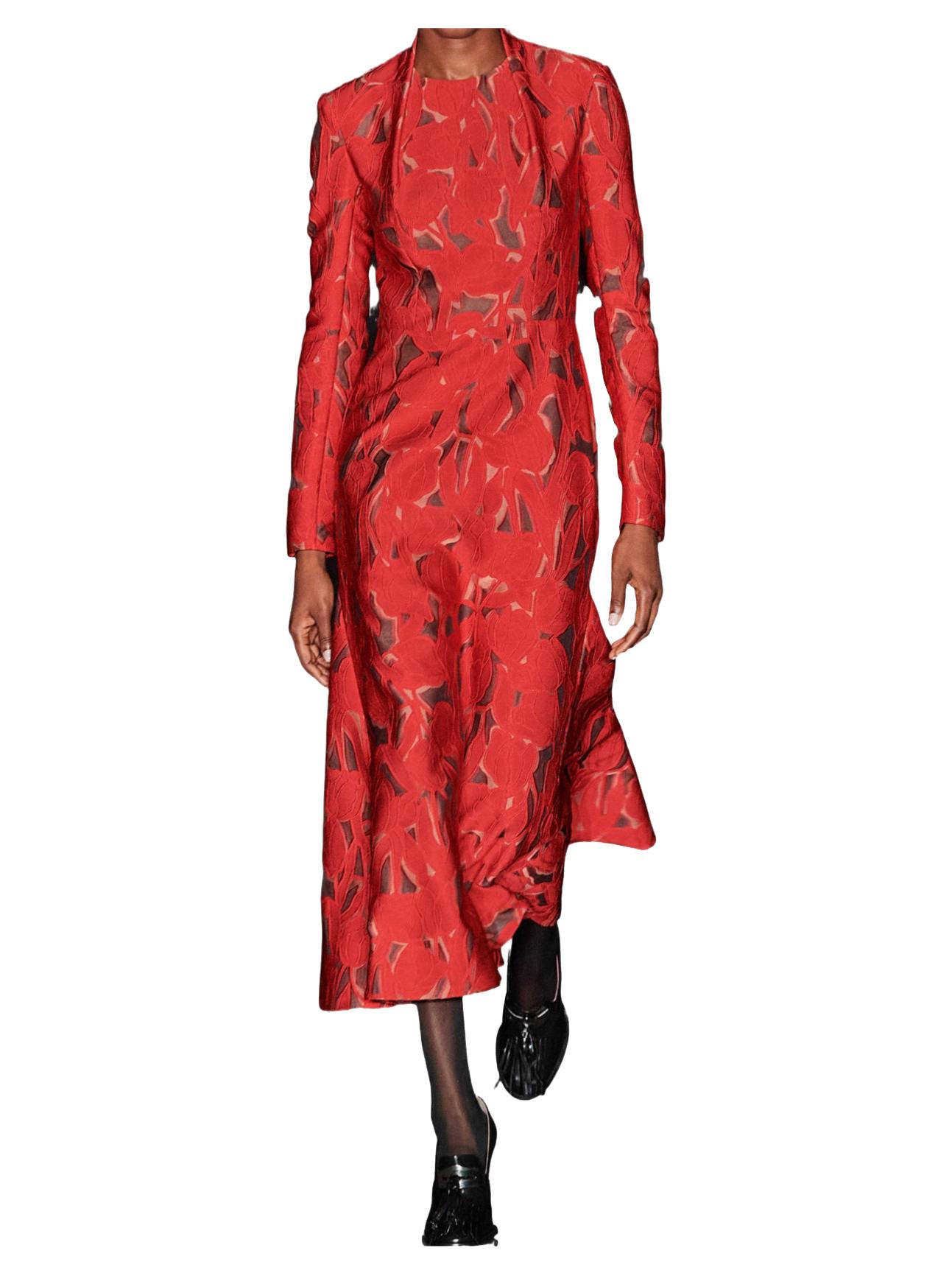 EMILIA WICKSTEAD Emilia Wickstead Midi Dress with Cutout Detail