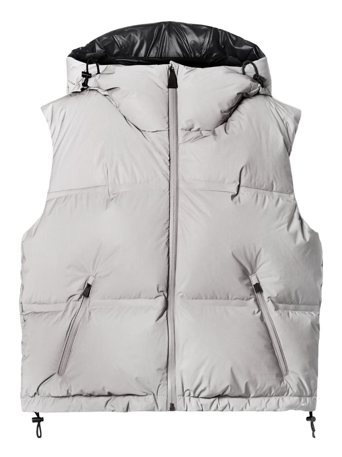 AZTECH MOUNTAIN Aztech Mountain Quilted Softshell Hooded Cropped Down Vest