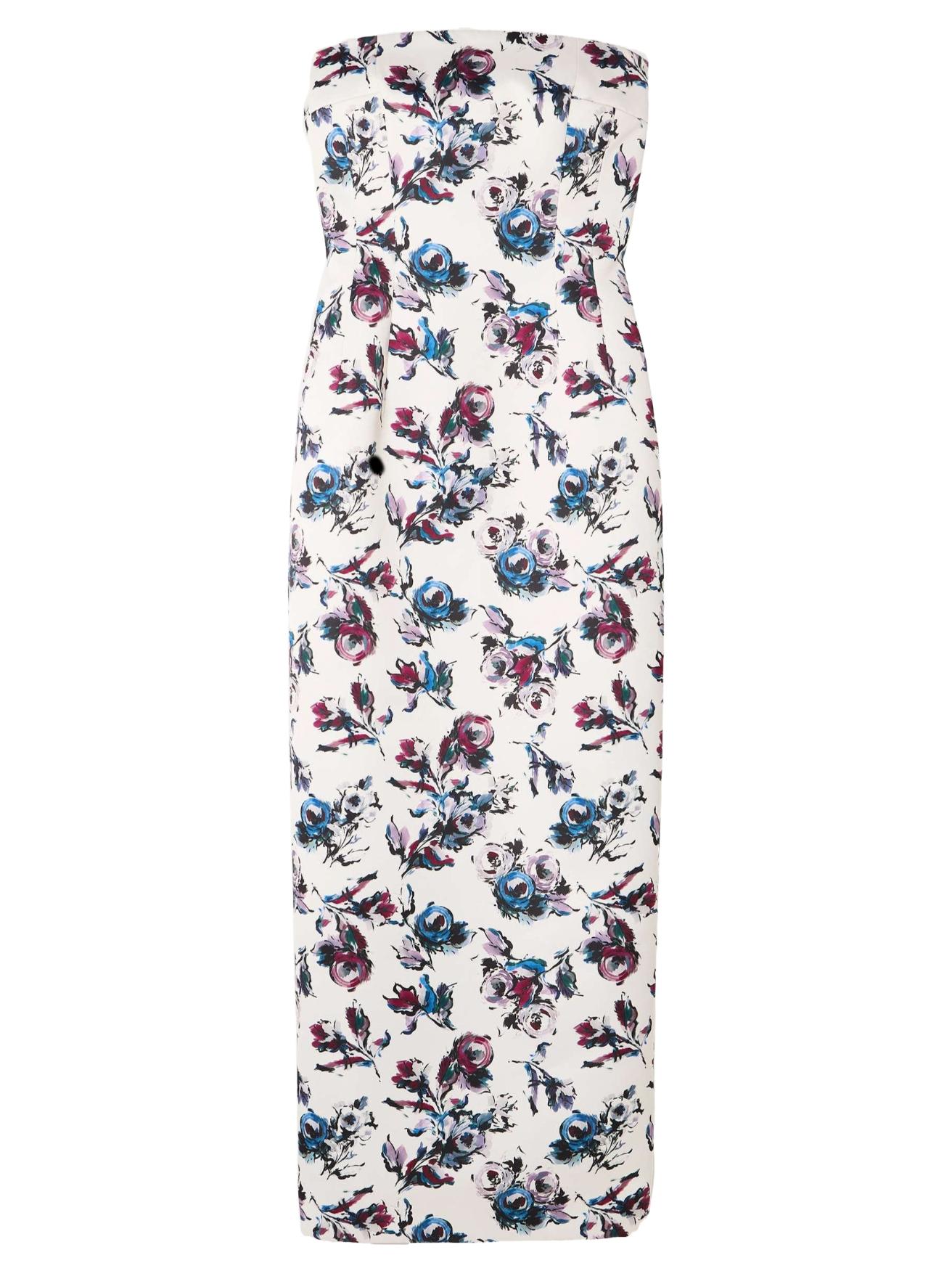EMILIA WICKSTEAD Emilia Wickstead Strapless Floral-Print Midi Dress