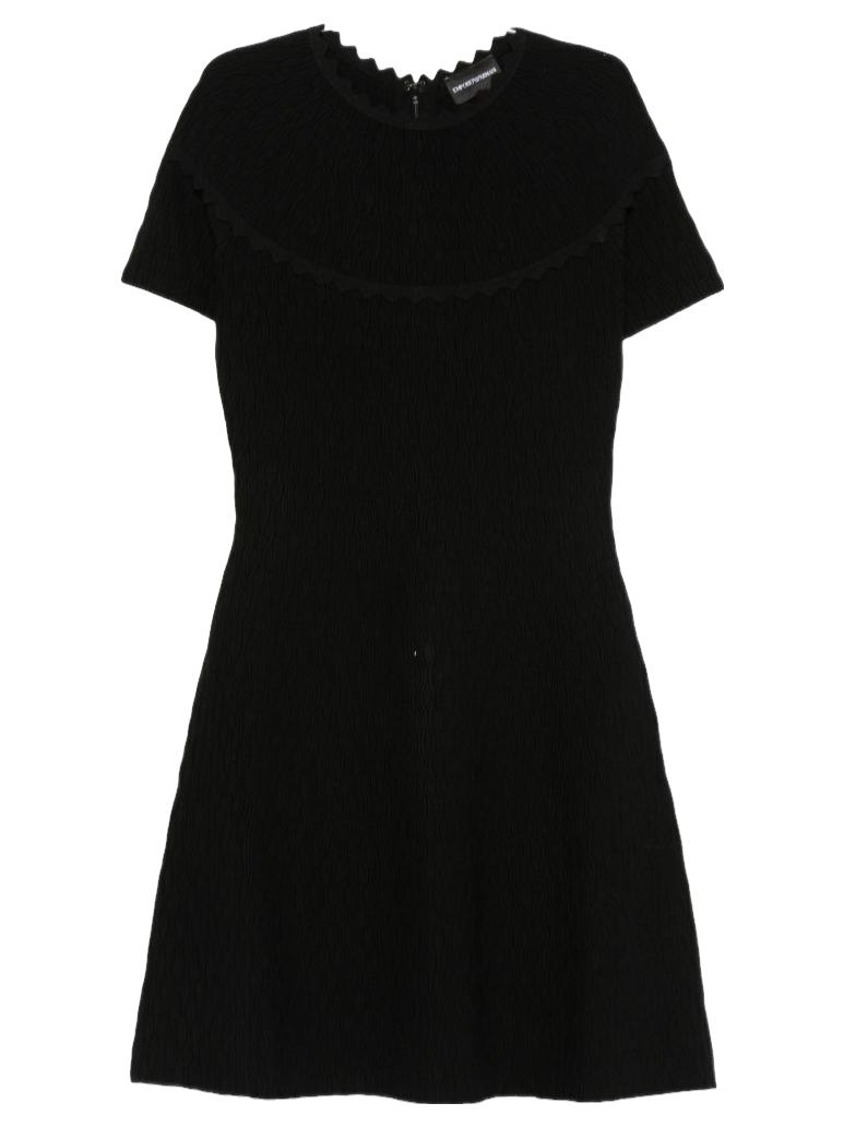 EMPORIO ARMANI Emporio Armani Textured Scallop-Edge Mini Dress