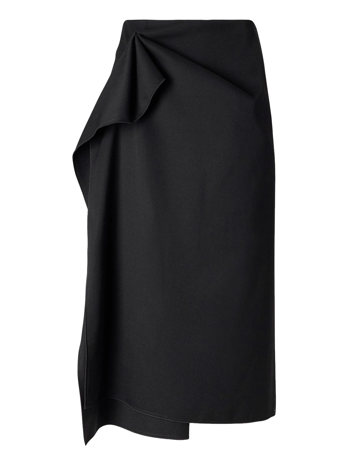 LANVIN Lanvin Asymmetrical Wool Midi Skirt