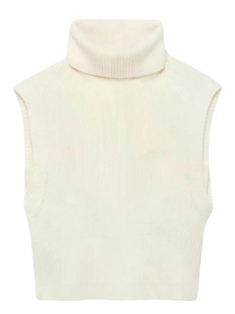SIMKHAI Simkhai Ribbed Roll-Neck Sleeveless Jumper
