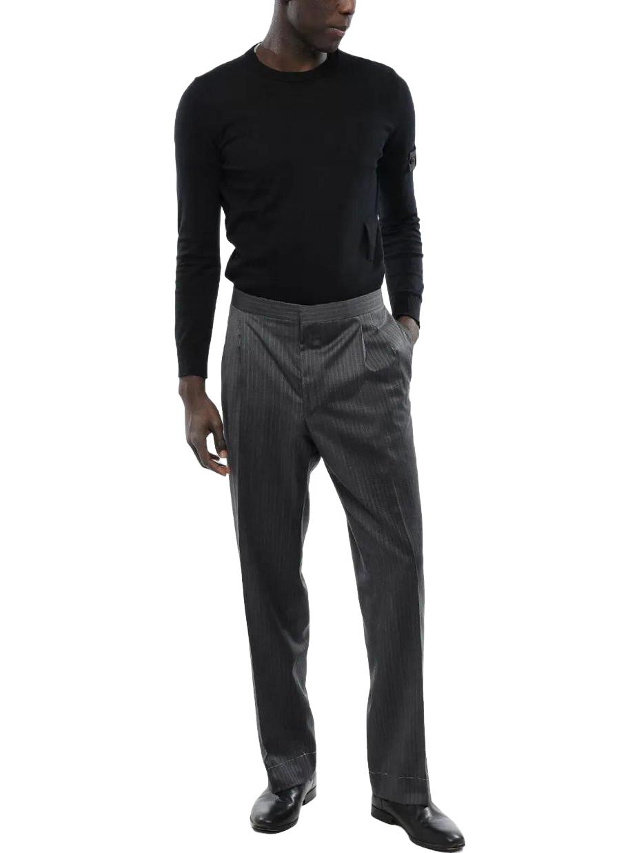 CORNELIANI Corneliani Pinstripe Pattern Pleated Tailored Trousers