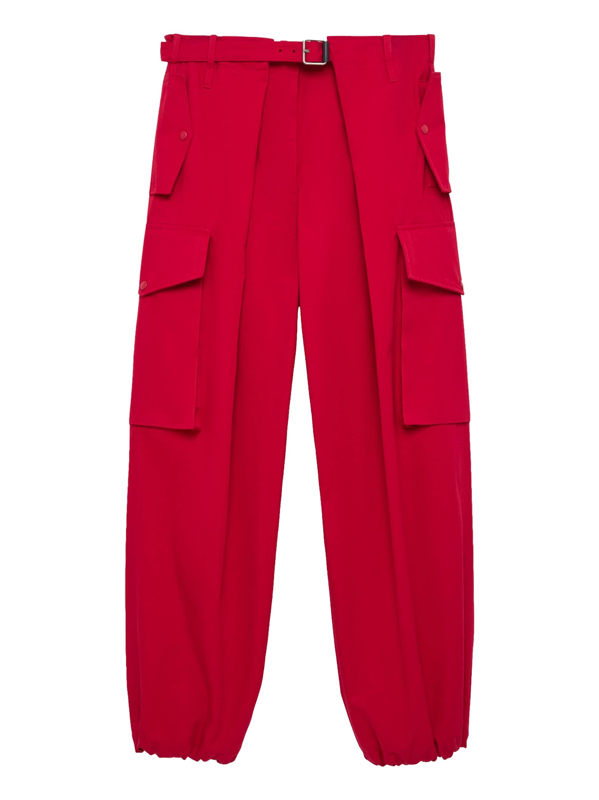 LOEWE Loewe Cotton-Silk Cargo Trousers with Anagram Motif