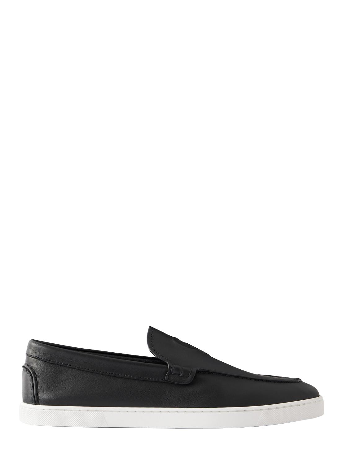 CHRISTIAN LOUBOUTIN Christian Louboutin Logo-Embossed Leather Boat Shoes