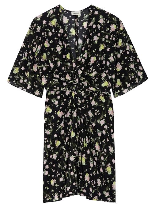 ZADIG&VOLTAIRE Rozom Soft Crinkle Roses Dress