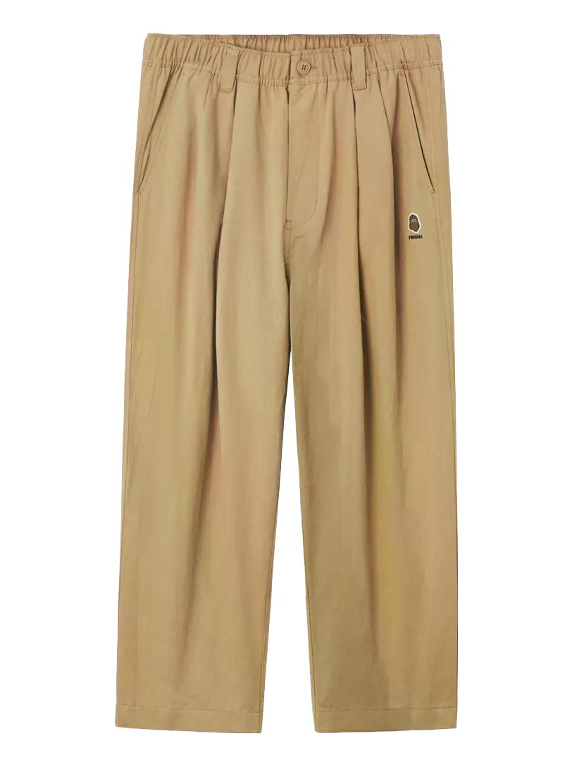 FINGERCROXX FINGERCROXX Pleated Logo Patch Trousers