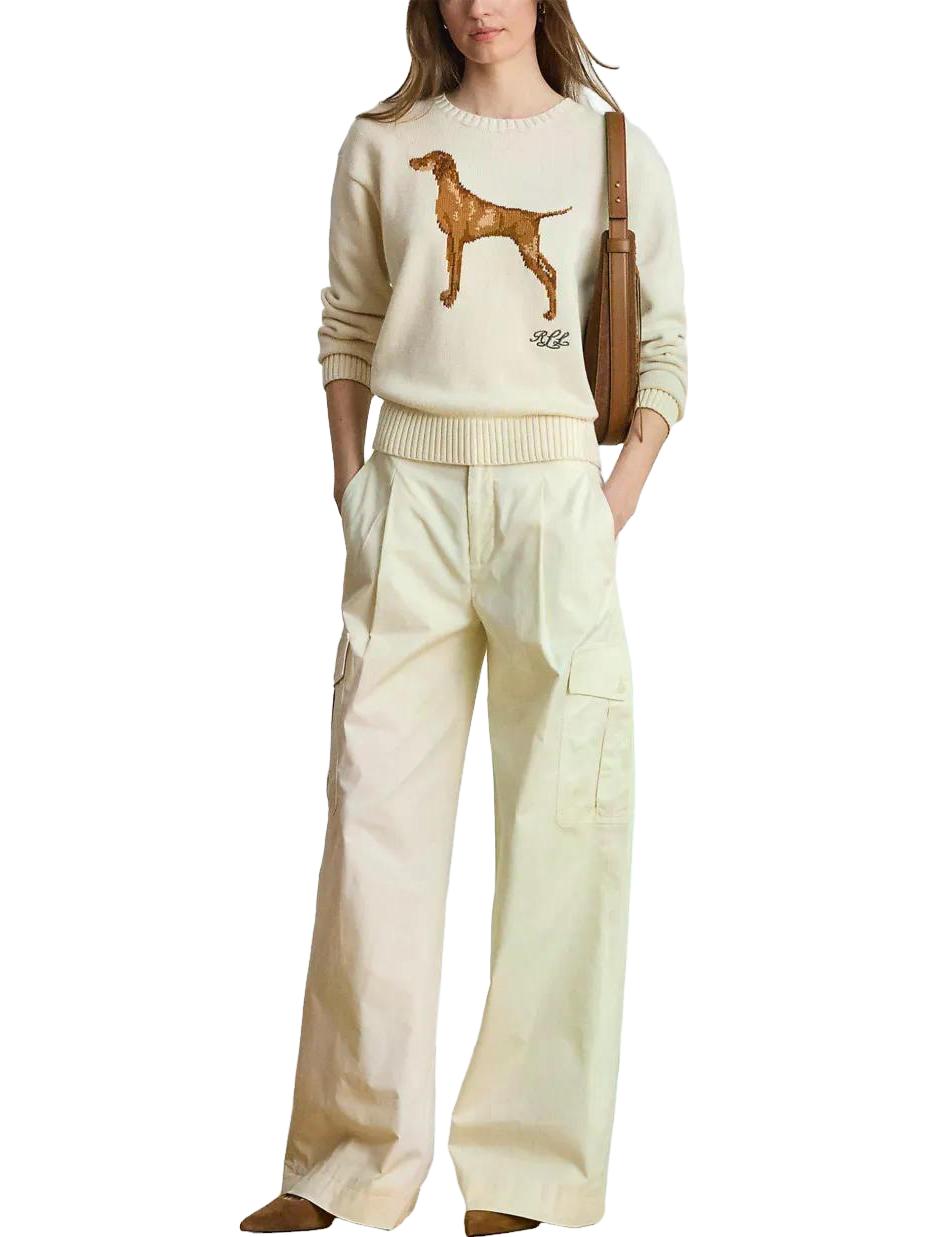 RALPH LAUREN Lauren Ralph Lauren Pleated Wide-Leg Cargo Pants