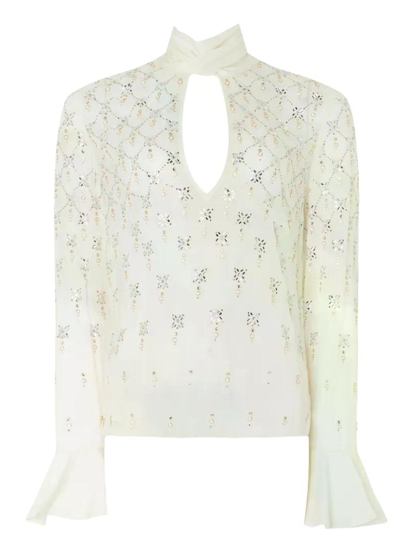 TEMPERLEY LONDON Temperley London Gallantry Crystal Embellished Blouse