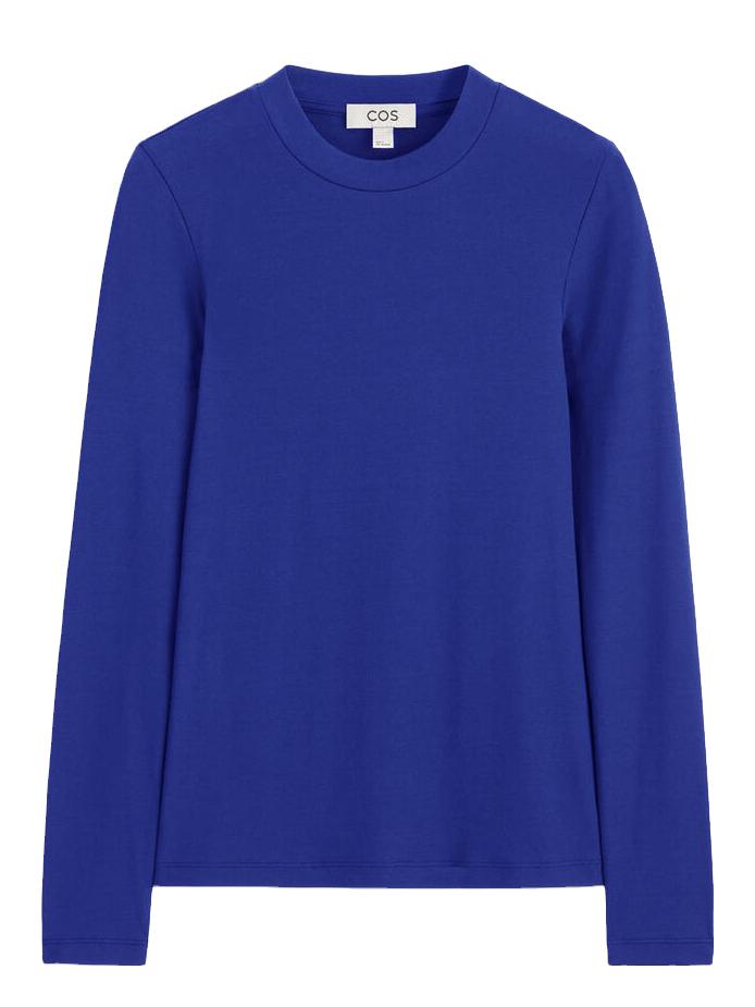 COS COS Crepe-Jersey Long-Sleeved T-Shirt