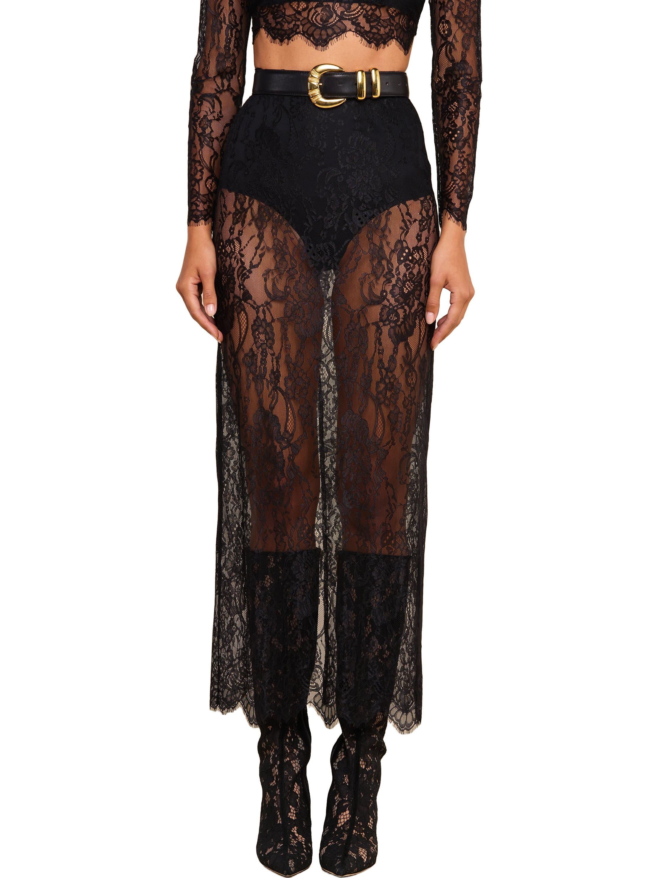 L'AGENCE L'AGENCE Raymonde Lace Maxi Skirt